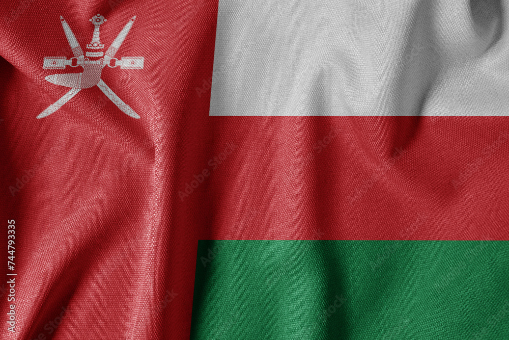 National Flag on Textured Fabric Background. Silk textured flag ...