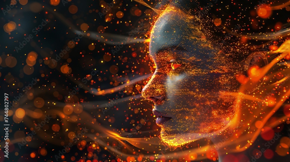 Photo & Art Print Face of futuristic and Innovative Imagery AI and ...