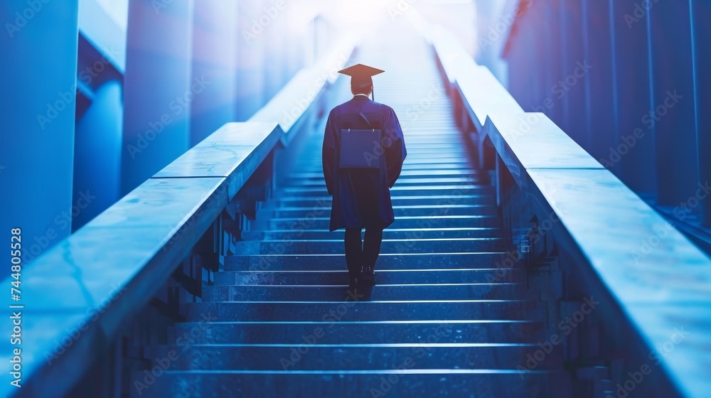 Educational Success and Career Achievement Concept Scene learning ...