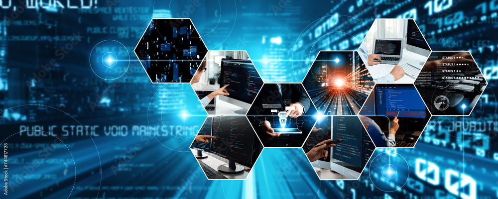 Computer programming, coding and AI artificial intelligence software ...