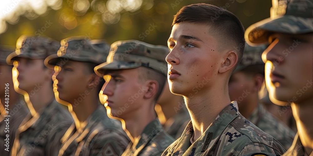Foto de Soldiers standing in Basic Combat Training for the US military ...