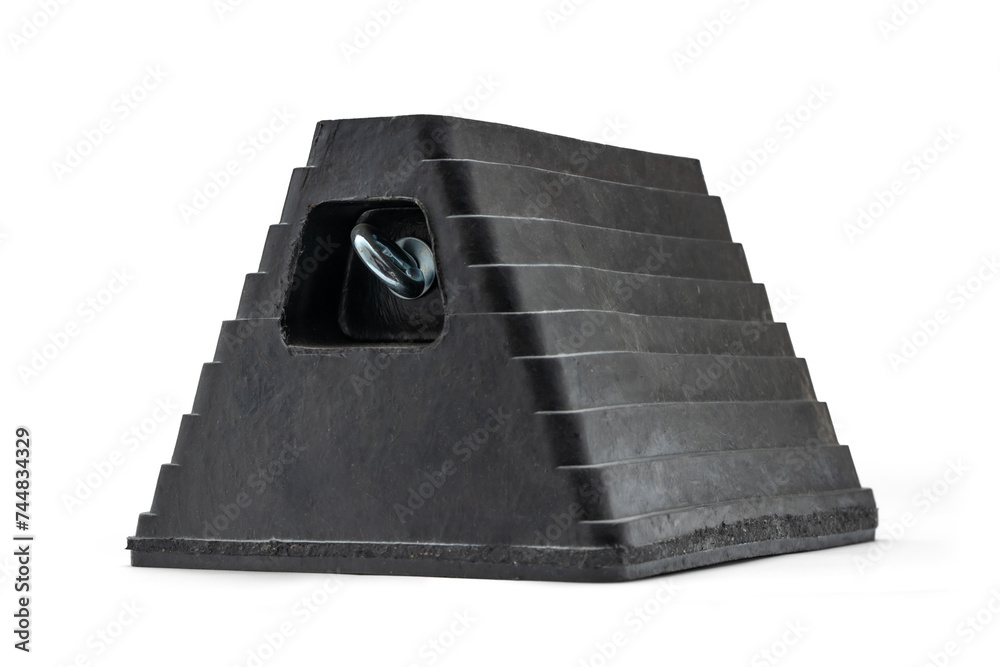 Heavy-Duty Industrial Rubber Wheel Chock for Secure Vehicle ...