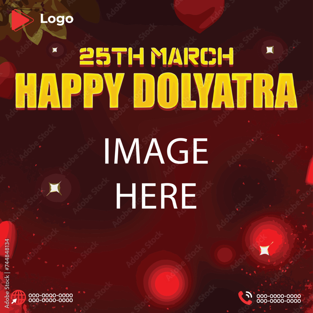 Flyer concept for Dolyatra with social media banner or instagram post ...