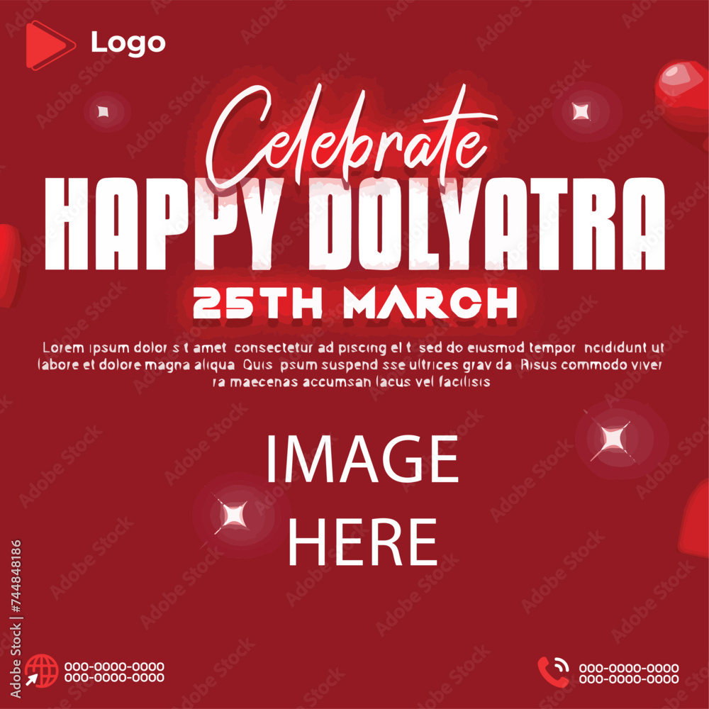 Flyer concept for Dolyatra with social media banner or instagram post ...