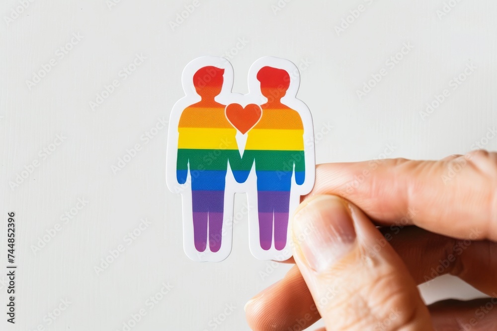 LGBTQ Pride recognition. Rainbow dazzling colorful red violet diversity ...