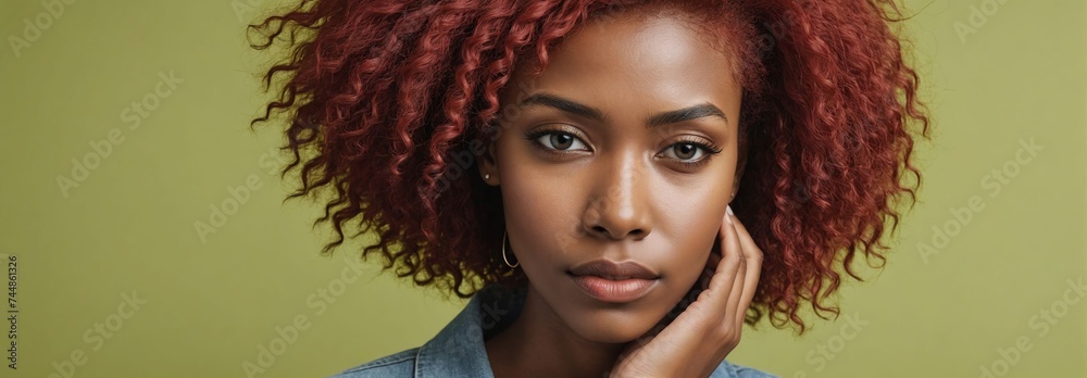 Midshot Portrait Photo Of A Depressed African American Beautiful Female ...