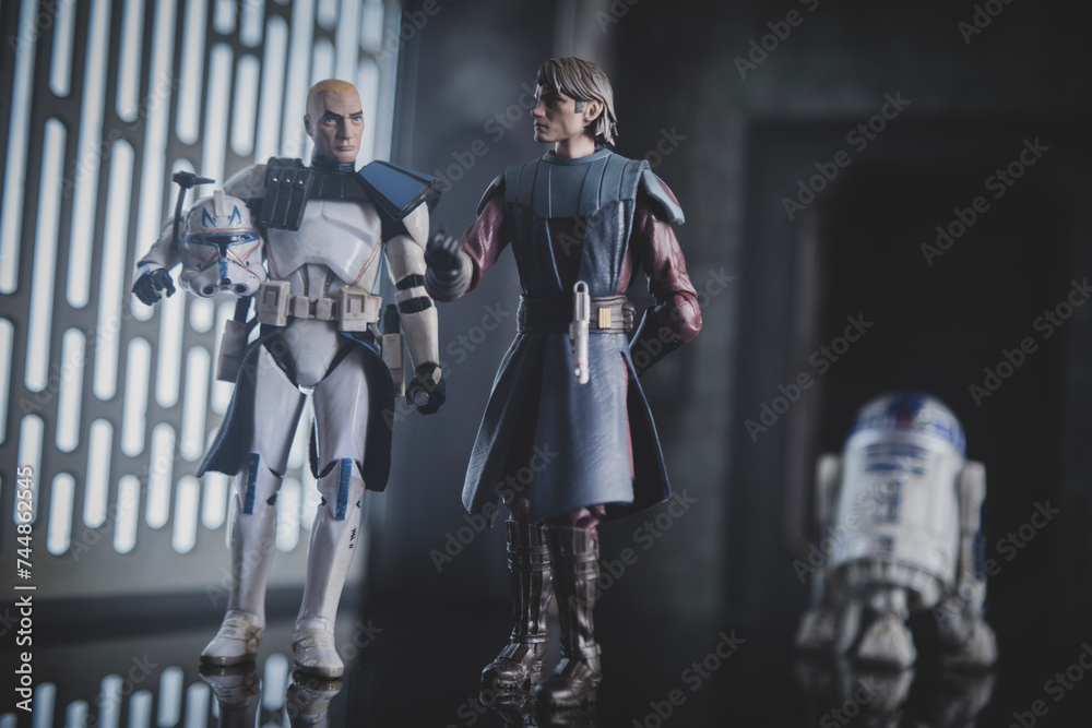 NEW YORK USA, FEB 25 2024: scene from Star Wars the Clone Wars - Jedi ...