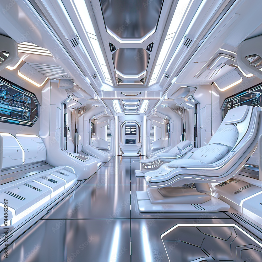 Render a 3D model of advanced technology integration in a sleek and ...