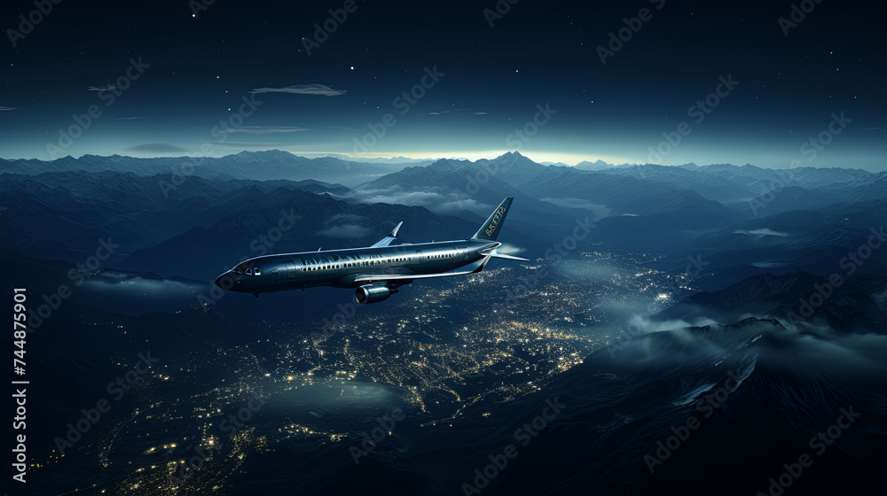 Outer Space Offers a Captivating View, Featuring Planes and Stars in A ...