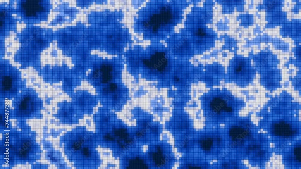 Vidéo Stock Ocean animation of water foam with waves. Pixelated ...