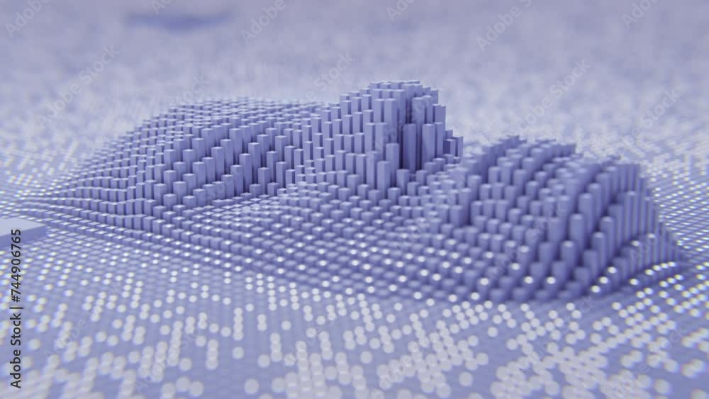 Vidéo Stock The animation showcases an array of pins coming together to ...