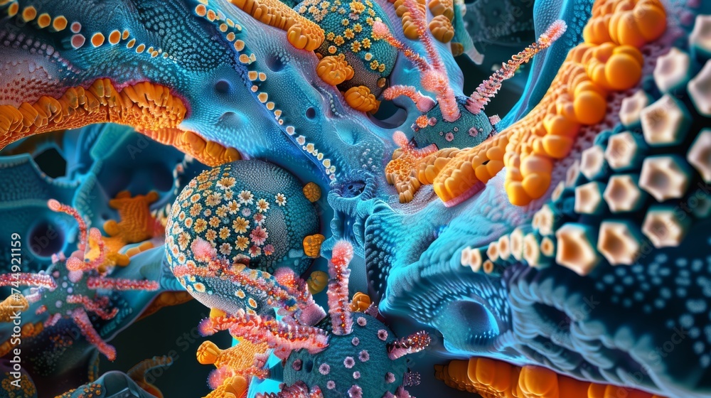 Microscopic ballet: Enzyme molecules in vibrant dance, their intricate ...