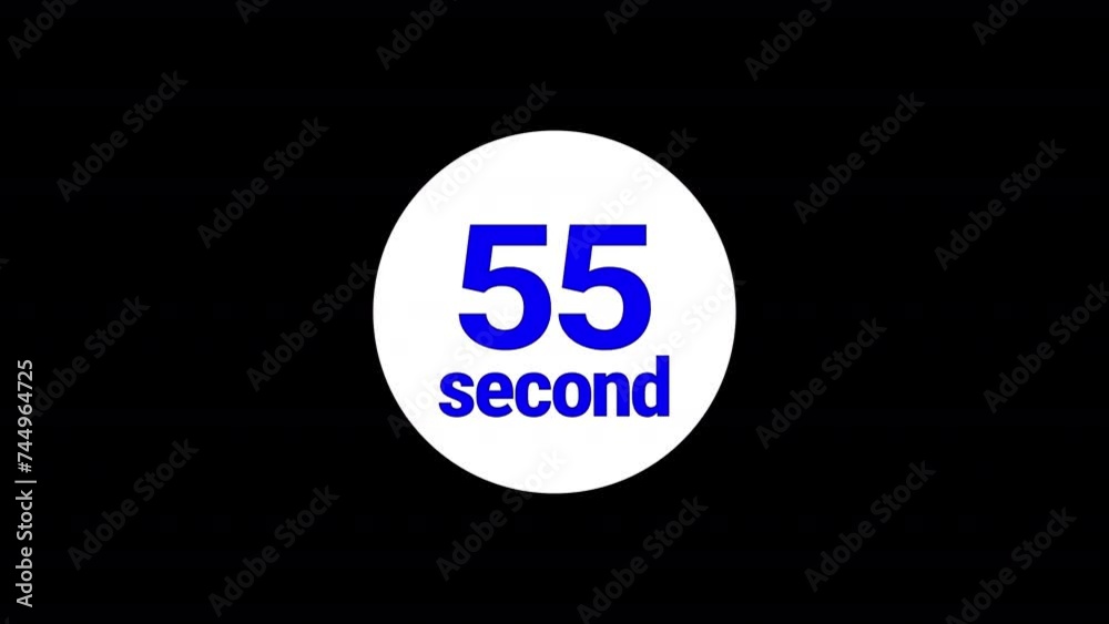 Vidéo Stock 60 Seconds 1 Minute Retro And Classical White Countdown