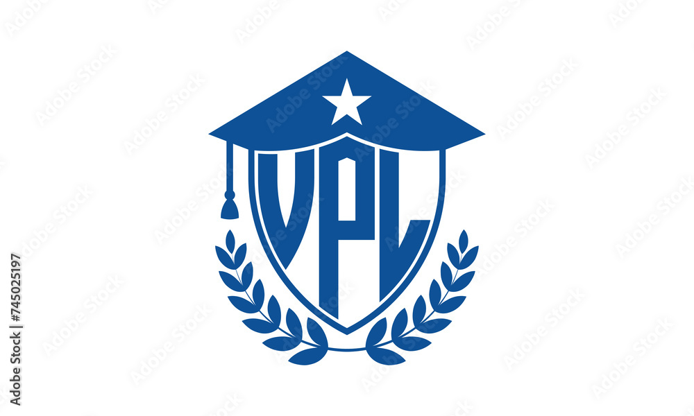 Vetor de VPL three letter iconic academic logo design vector template ...