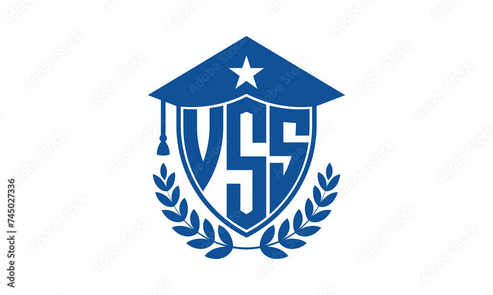 VSS three letter iconic academic logo design vector template. monogram ...