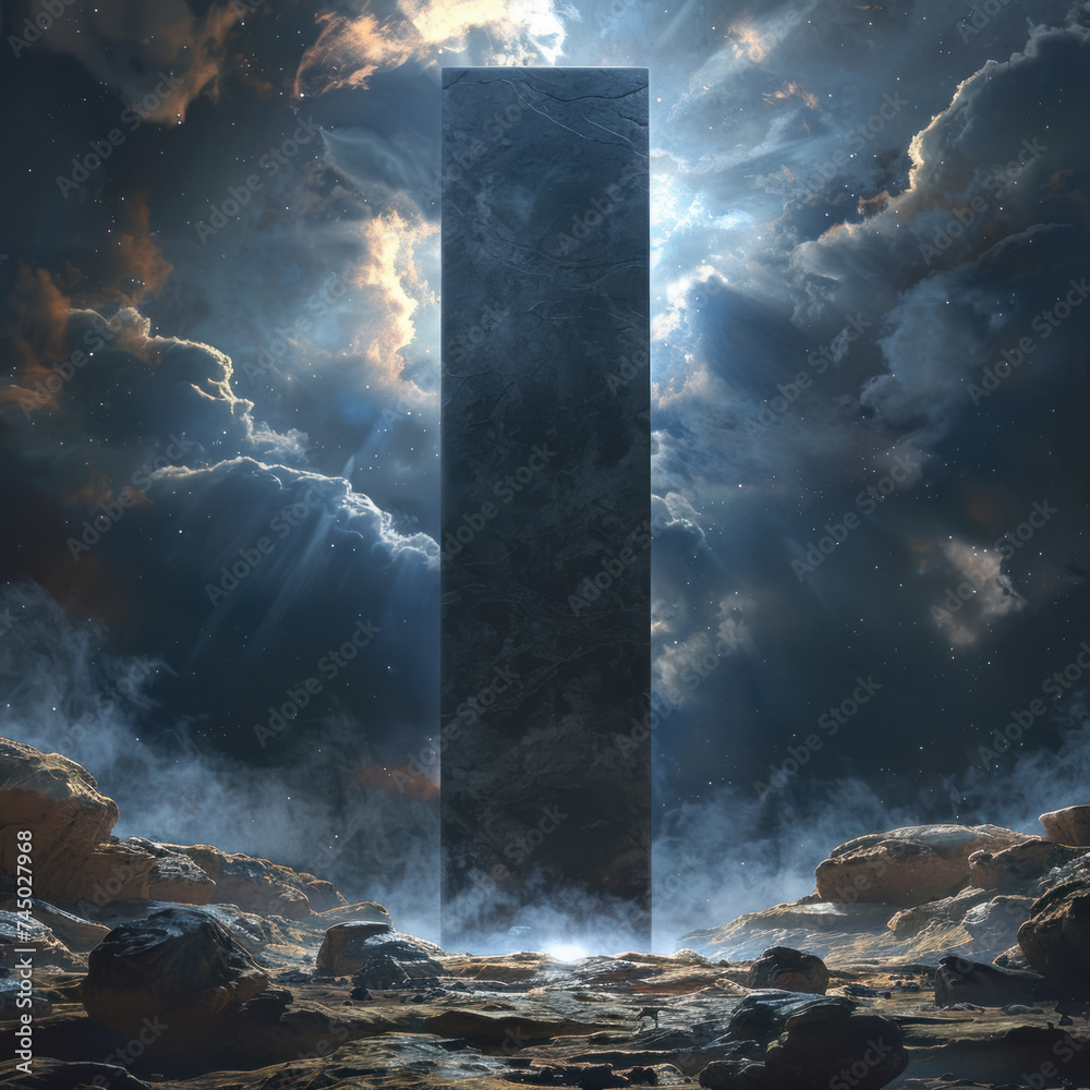 Square frame An alien monolith orbits Earth a supernatural presence in ...