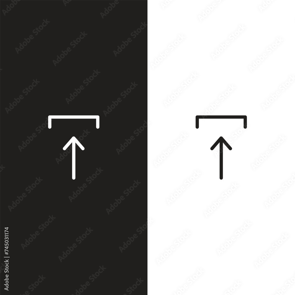 Download vector icon, install symbol. Download icon. Upload button ...