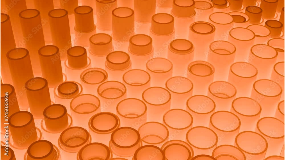 Structure of tubes moving up and down and displacing like waves. Design ...