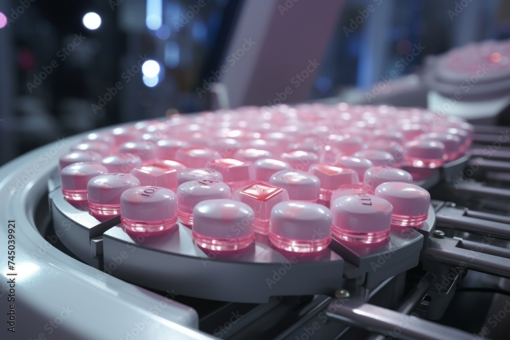 Automated robotic vitamin and medicine tablet production line in ...