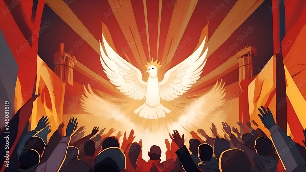 Shavuot, Pentecost sunday holy spirit, Dove, Holy Spirit, and Flame for ...