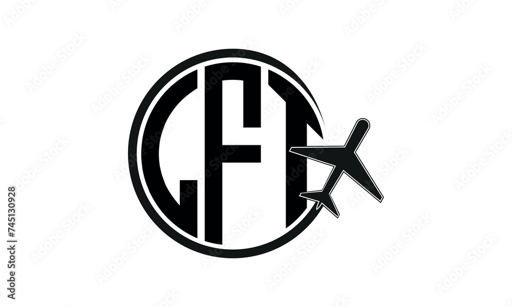 LFT three initial letter circle tour & travel agency logo design vector ...