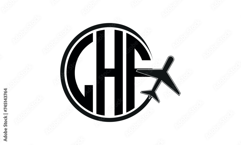 LHF three initial letter circle tour & travel agency logo design vector ...