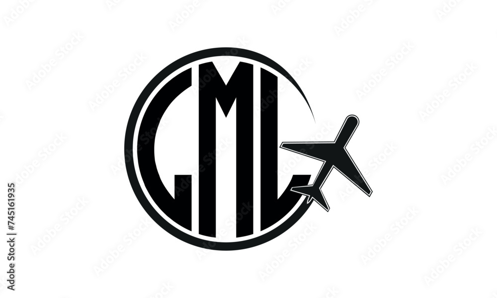 LML three initial letter circle tour & travel agency logo design vector ...
