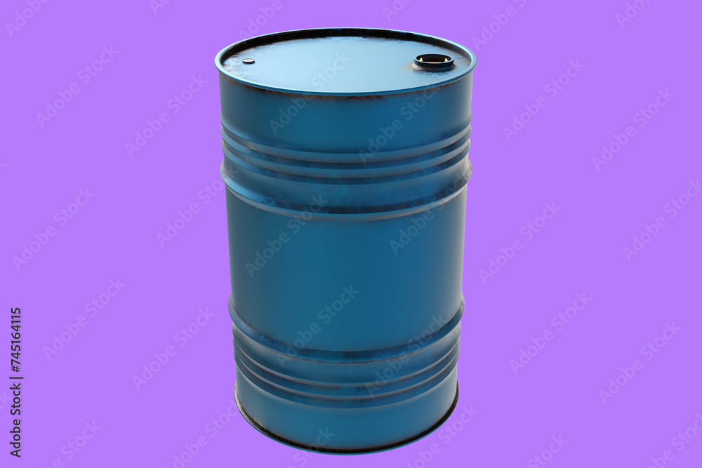 Steel barrel for fuel. Old tank for fuels and lubricants. Barrel ...