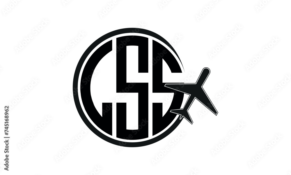 LSS three initial letter circle tour & travel agency logo design vector ...