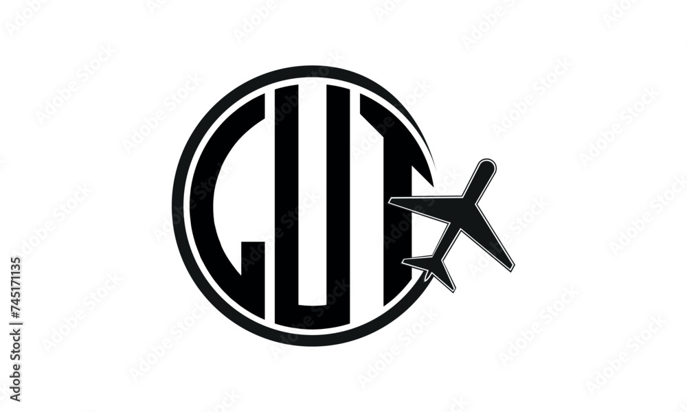 LUT three initial letter circle tour & travel agency logo design vector ...