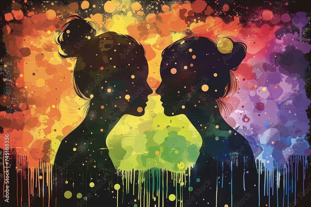 LGBTQ Pride thriving self esteem. Rainbow fairness colorful ...