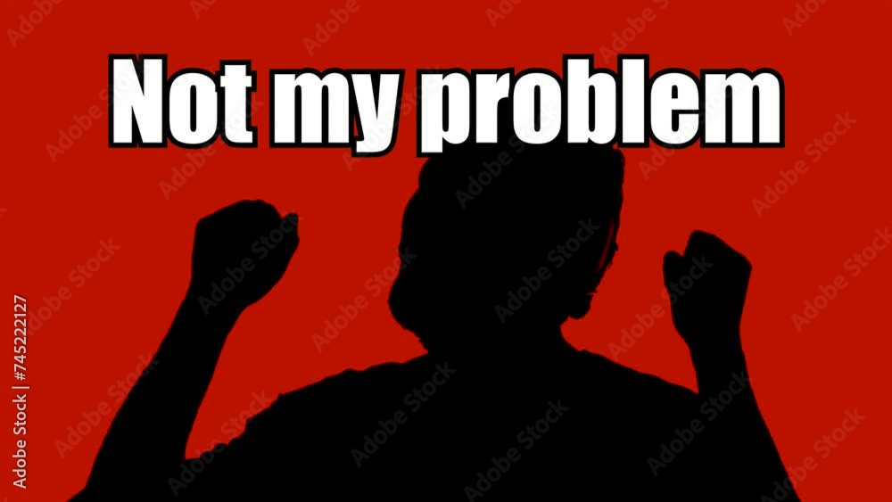 A black silhouette shape with headphones dancing against a backdrop ...