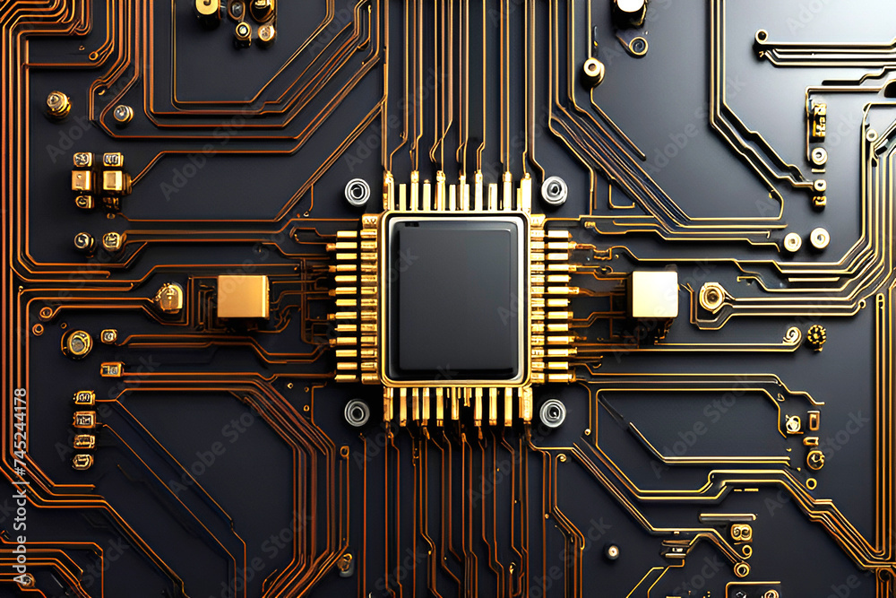 computer board futuristic server Circuit board futuristic server code ...