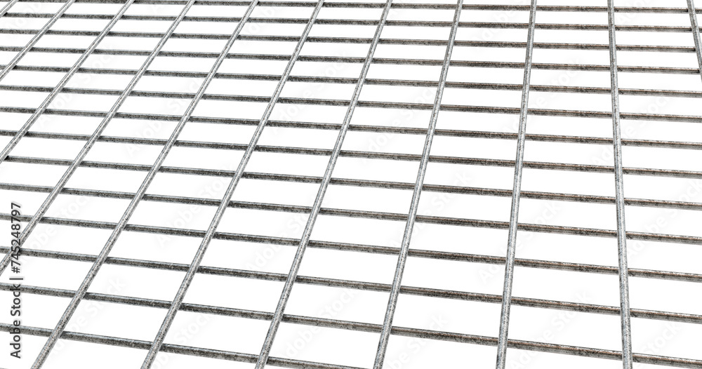 The Future of Industry: This 3D illustration of a welded steel mesh ...