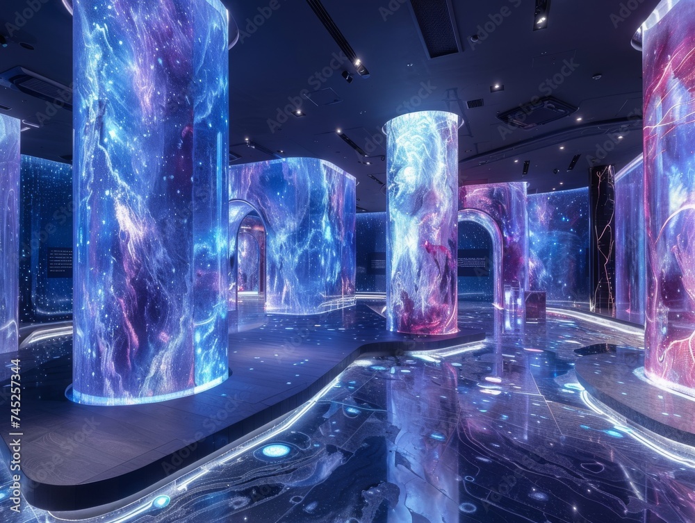 Museum of the future, dynamic displays of nanotech and mythical legends ...