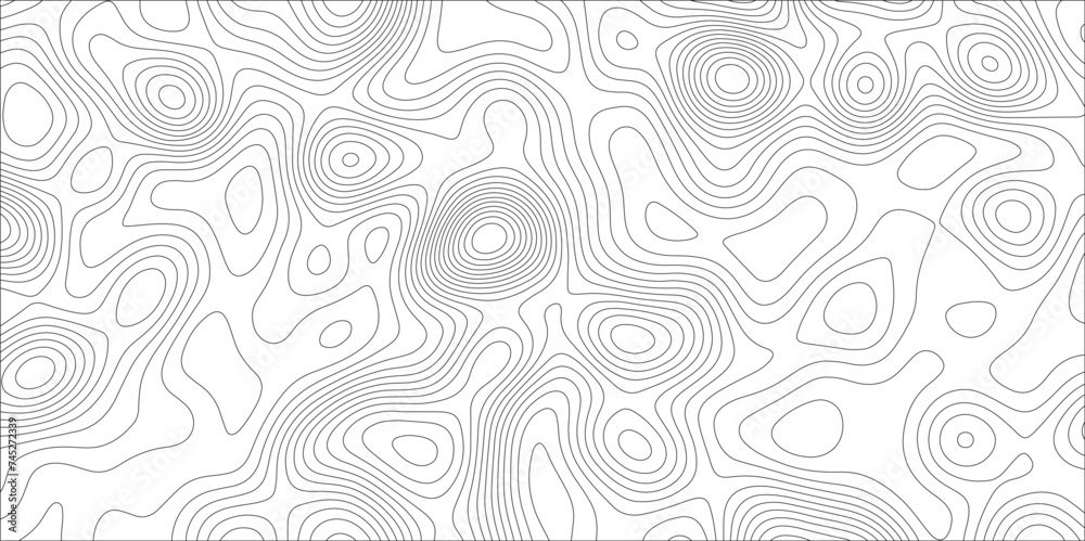 Ocean topographic line map with curvy wave isolines vector illustration ...