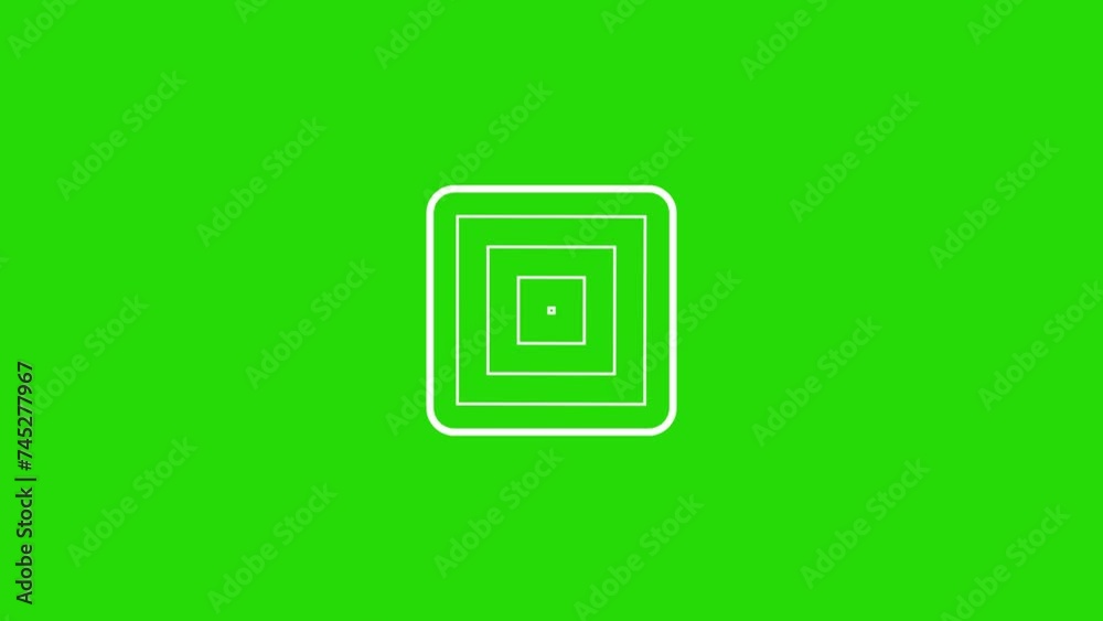 Hud infographic square elements on a green screen background ...