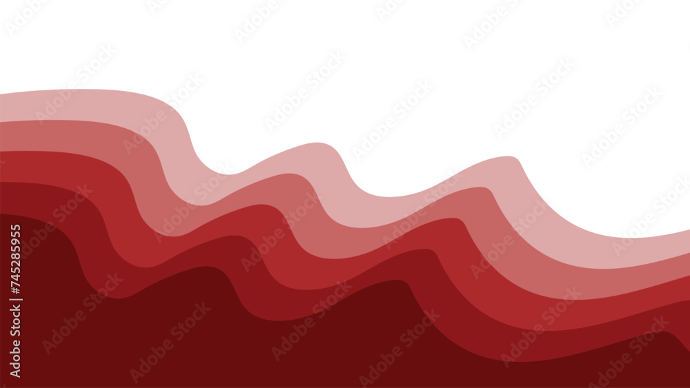 Vecteur Stock Simple Red background vector design. Smooth wave ...