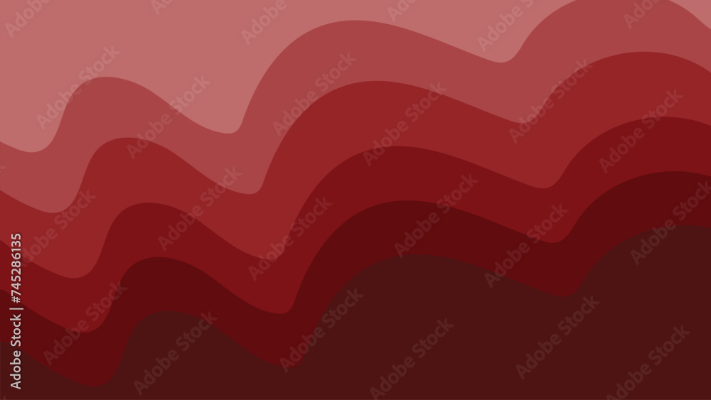 Simple Red background vector design. Smooth wave background minimalist ...