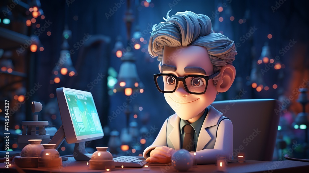Deep Learning, Bioinformatics Specialist, 3D ICONS, clay, cartoon, Cute ...