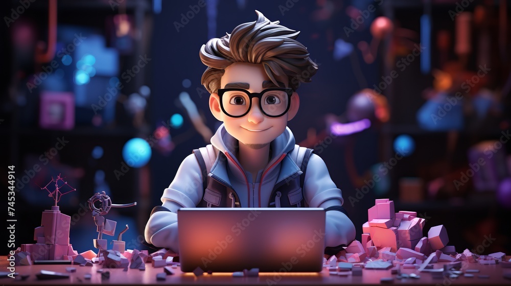 Mobile-First, Esports Data Analyst, 3D ICONS, clay, cartoon, Cute ...