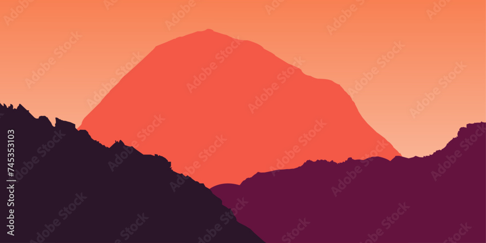 Silhouette of Mount Kailash. Vector illustration. Stock Vector | Adobe ...