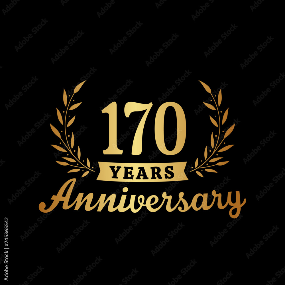 Celebrating 170 years anniversary logo design template. 170th ...