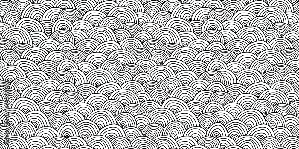 Black and white fish scale seamless pattern. skin texture background of ...