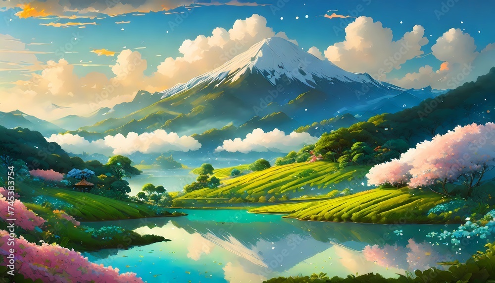 Digital art collection featuring vibrant and detailed scenes that blend ...