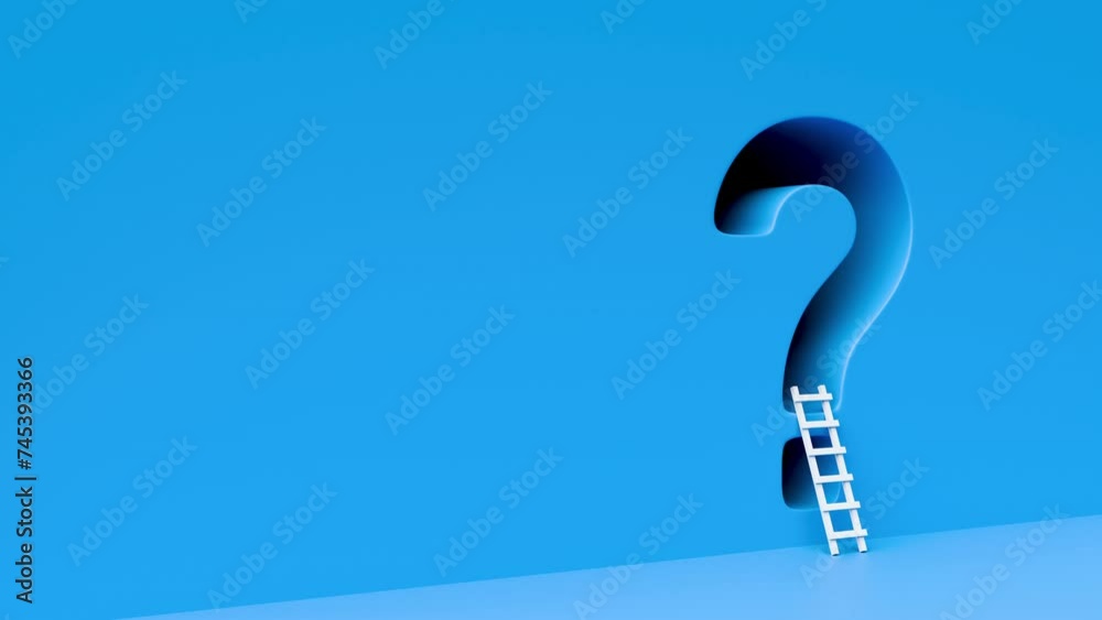 Question mark shaped hole in the wall and ladder leading to it ...