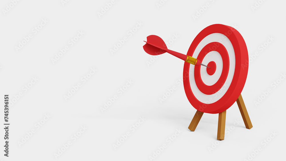 Marketing target strategy. Leadership or skill to reach target or ...
