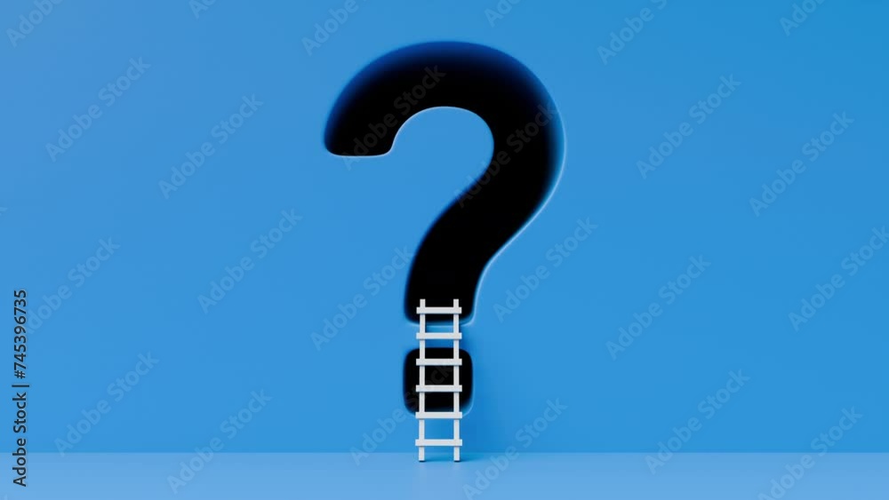 Question mark shaped hole in the wall and ladder leading to it ...