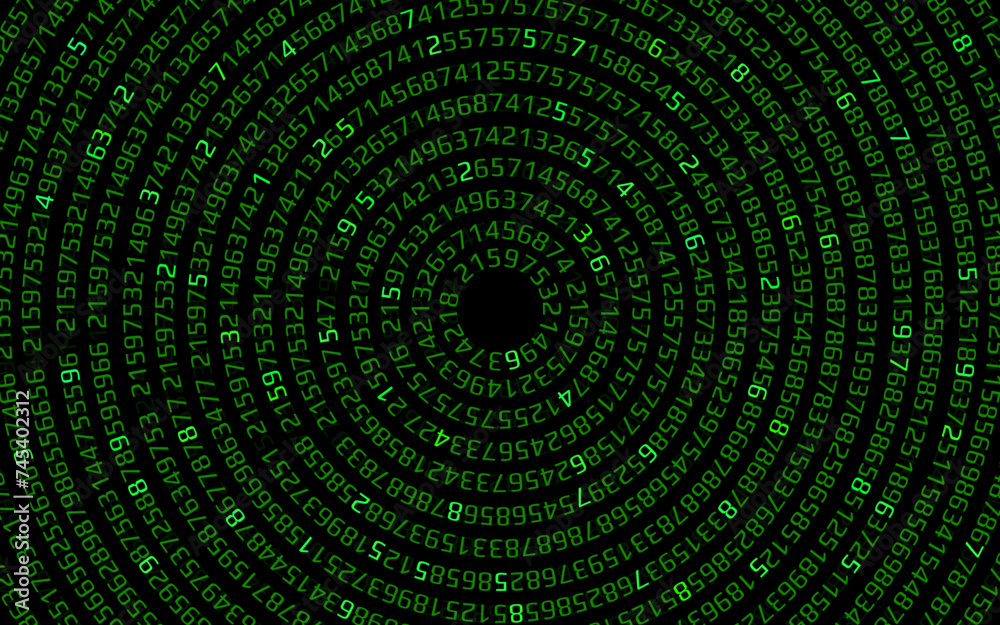 Abstract technology background with binary computer code. Digital Matrix. Vector illustration ...