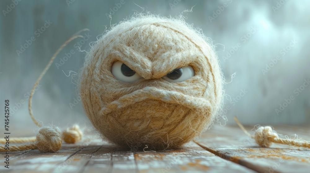 Angry Yarn Ball, Furious Felt Creation, Yarn Monster with a Temper ...